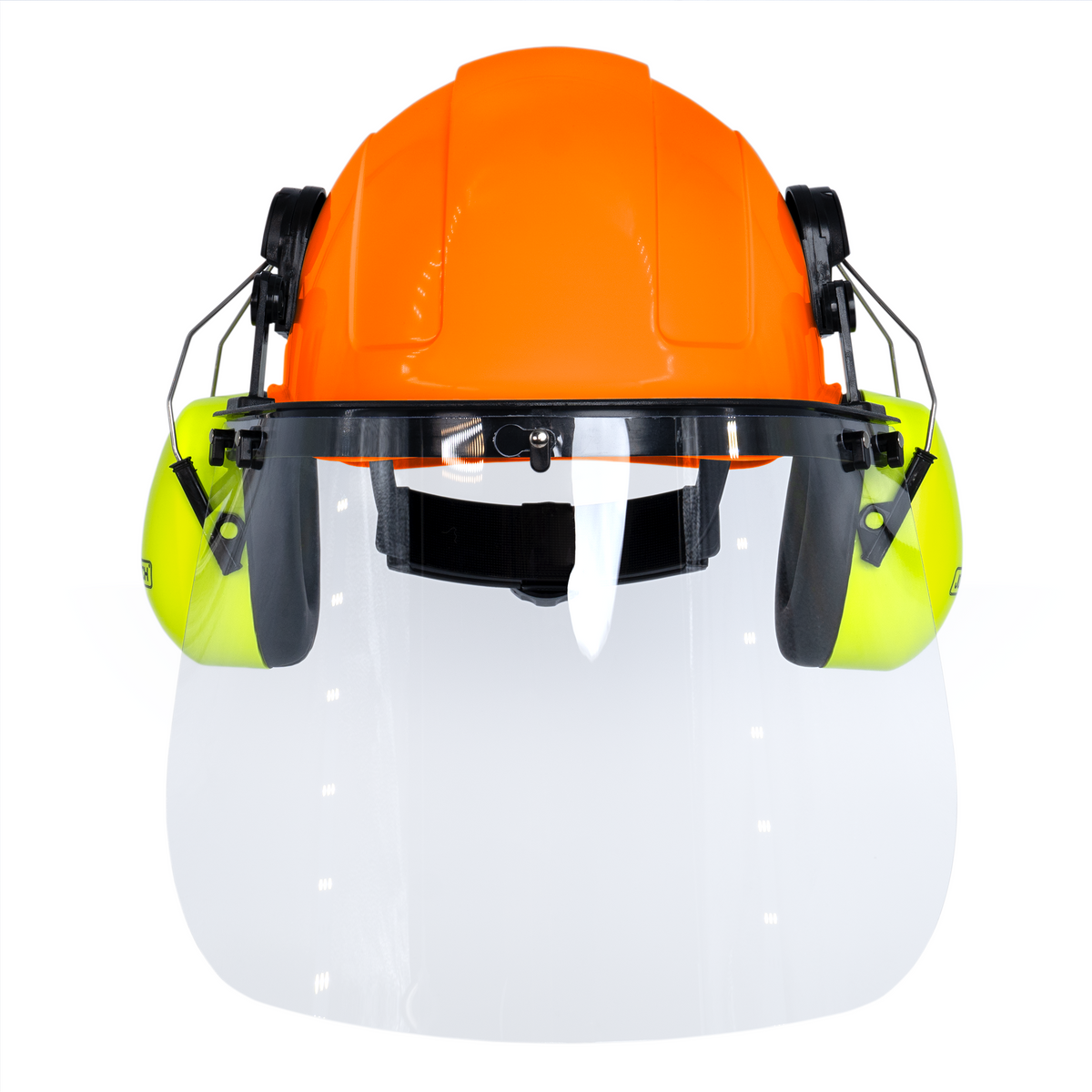 Cap-Style Hard Hat Kit with Mountable Earmuffs and PC Face Shield ...