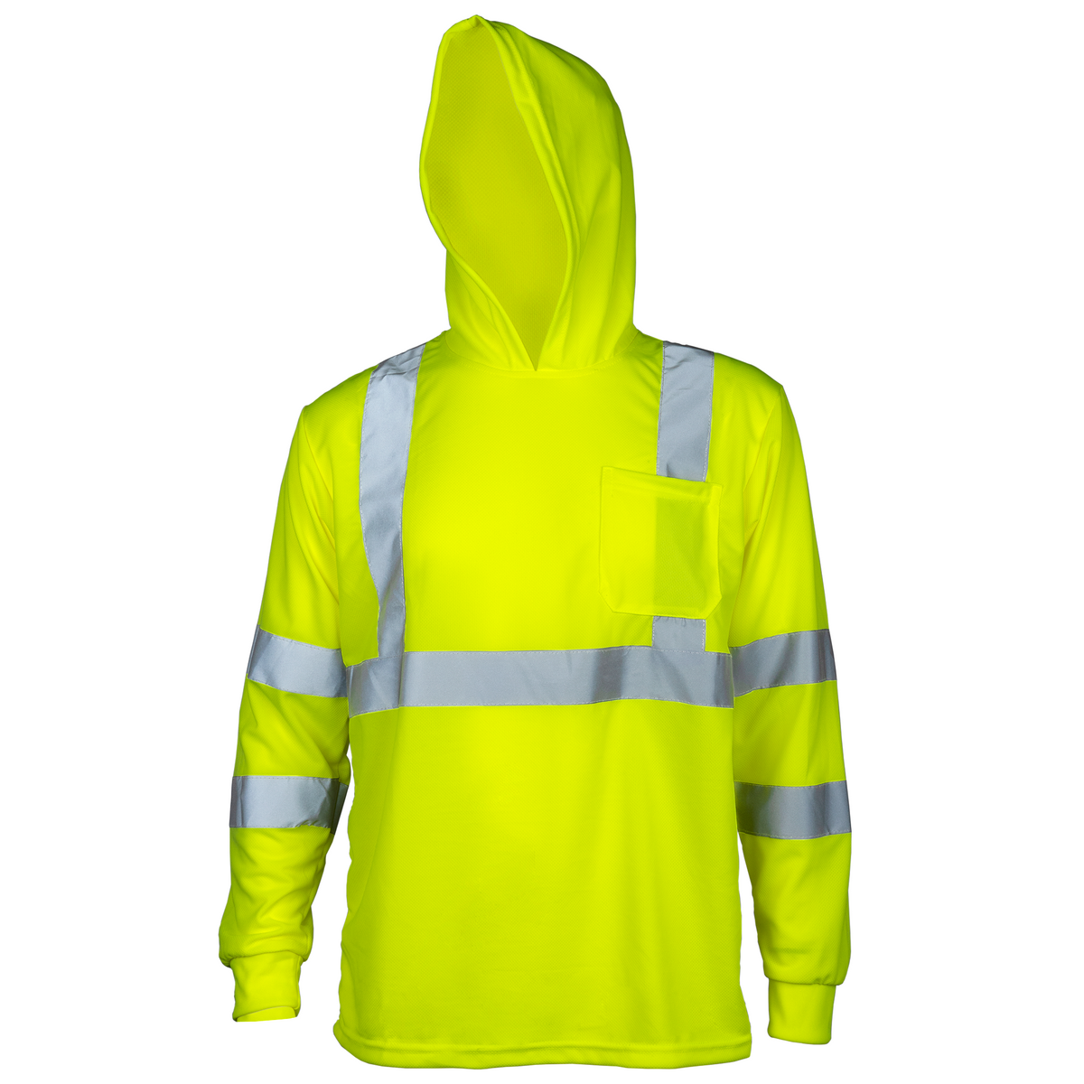 Long Sleeve With Hoodie High Visibility Safety Shirt | Breathable ...