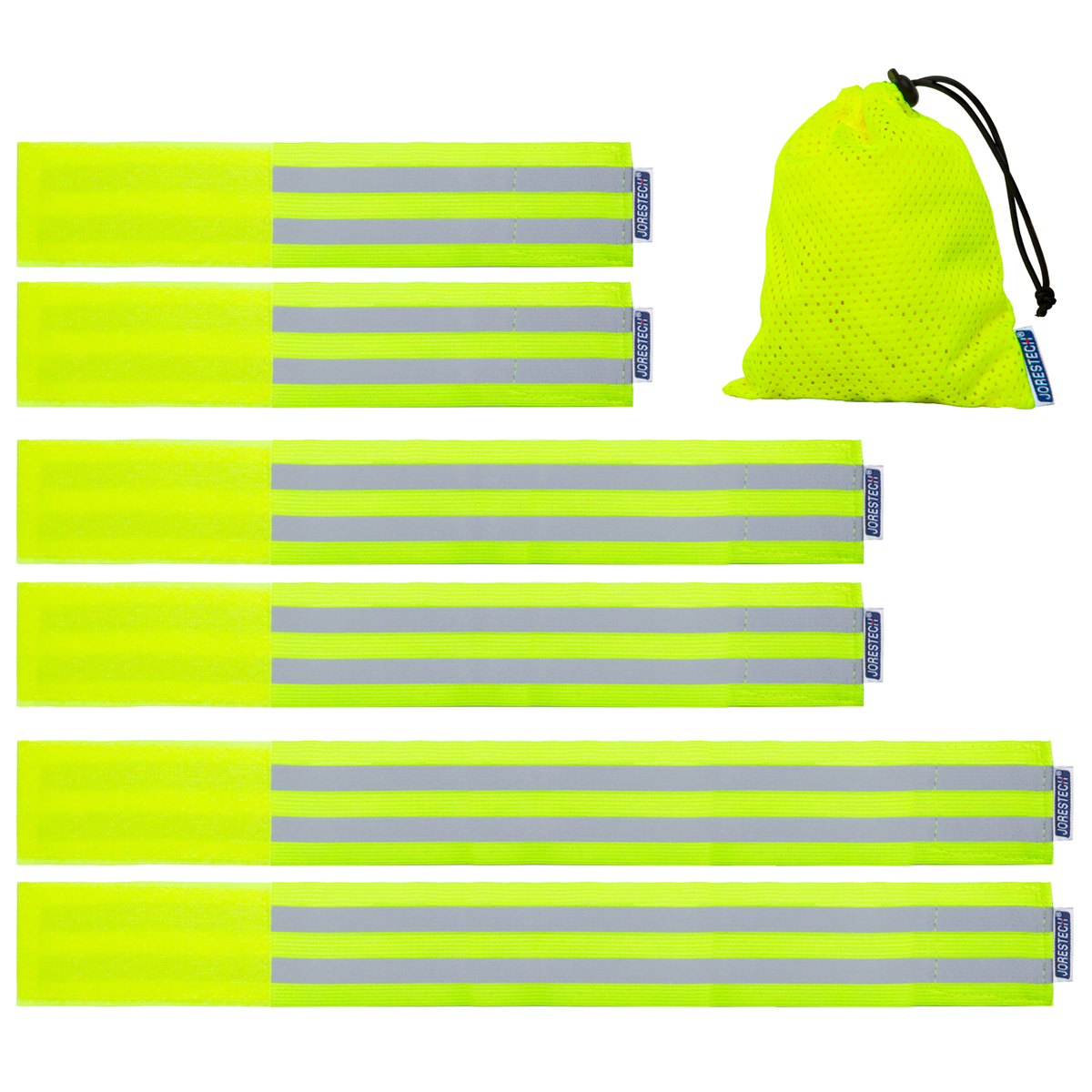 High Visibility Reflector Safety Bands with Storage Bag | 6 PACK ...