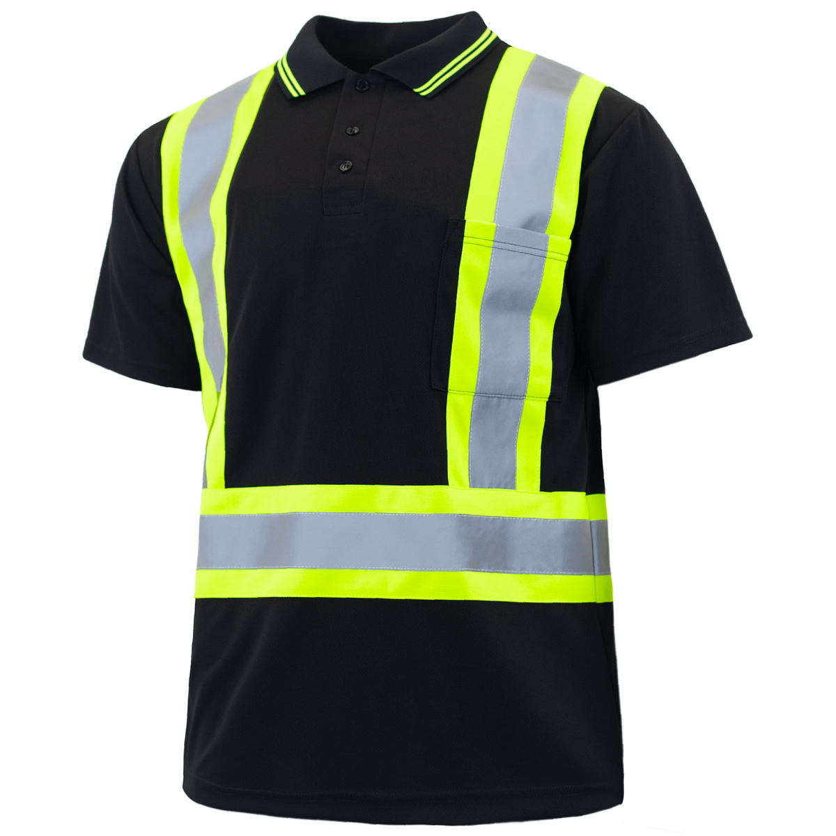 Two Toned High Visibility Reflective Polo Shirt | Technopack Safety ...