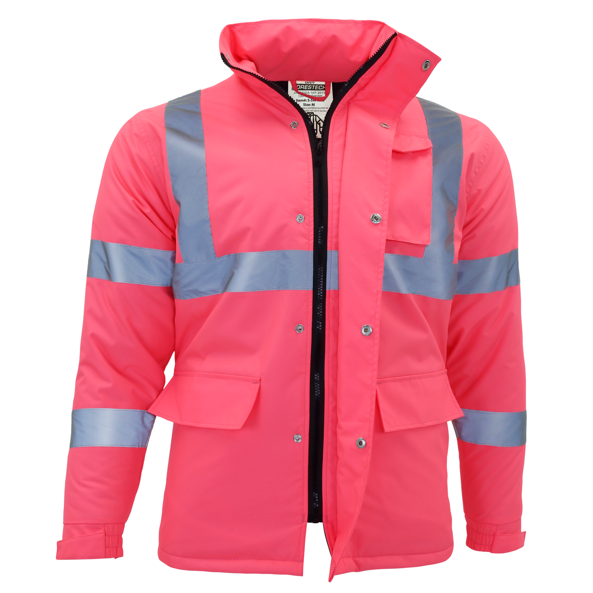 High Visibility Pink Jacket with Reflective Stripes – JORESTECH