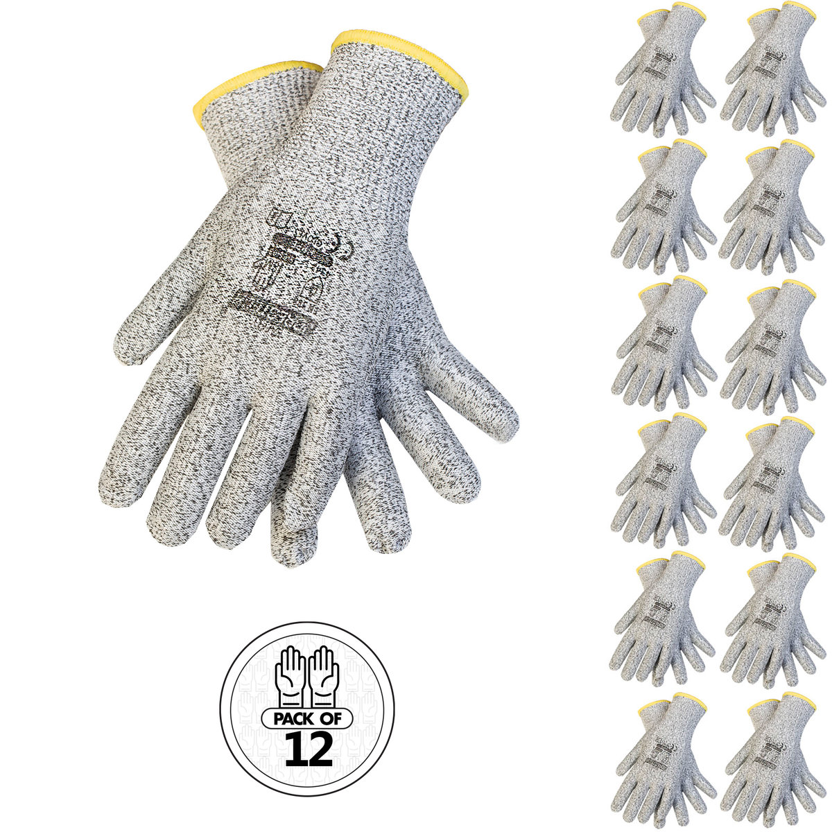 Cut-Resistant Multipurpose Work Gloves – Pack of 12 | Technopack Safety ...