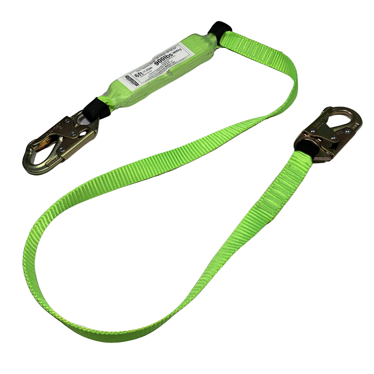 Hi-Vis External Shock Absorbing Lanyard for Fall Protection | ANSI ...