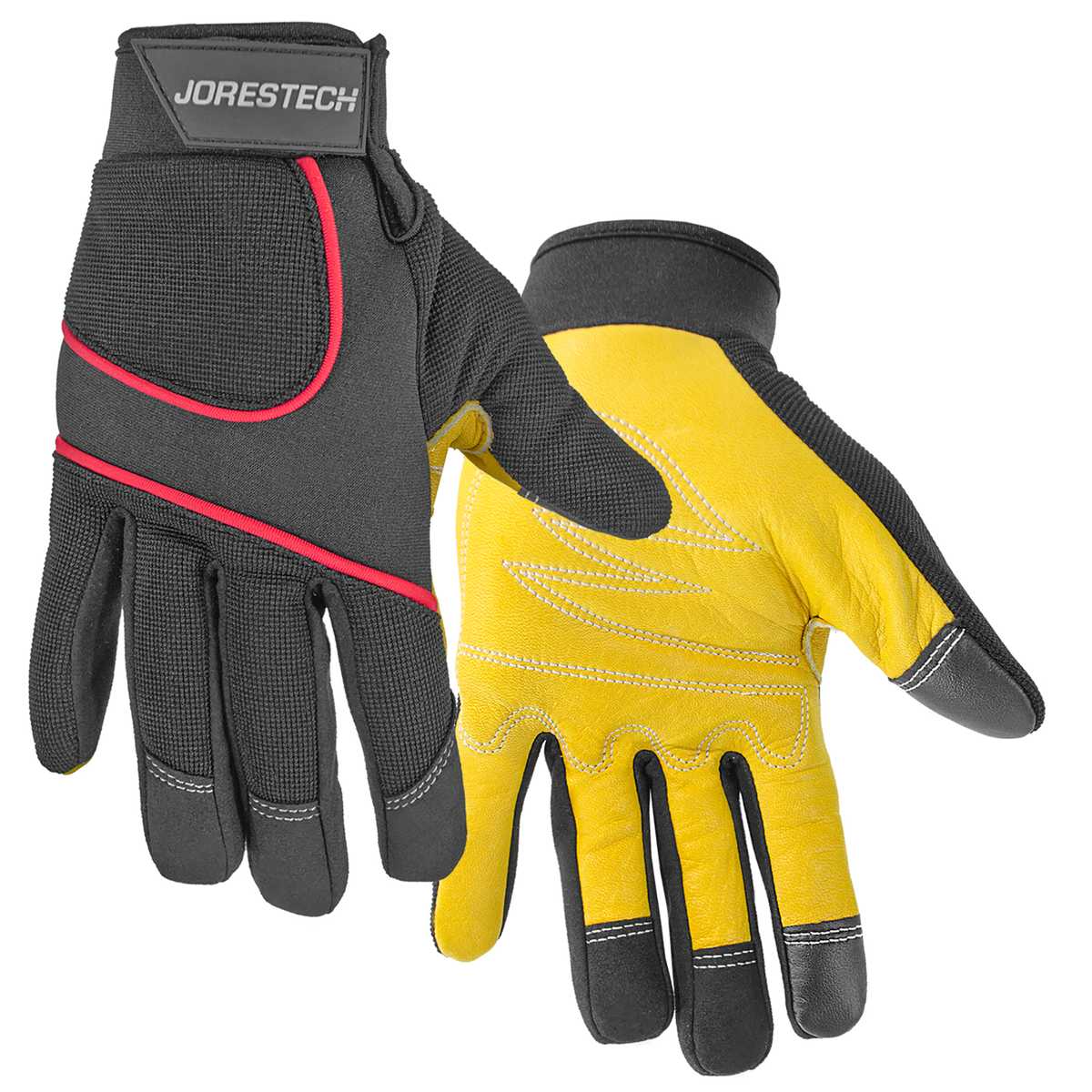 Touch Screen Work Gloves with Leather Palms | Technopack Safety & PPE ...